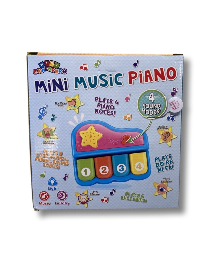 Mini Explorers Mini Music Piano - Busy Beez Toy Box