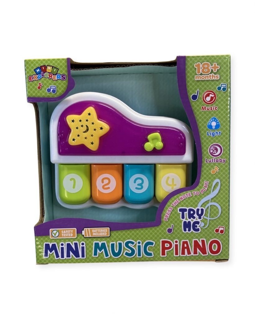 Mini Explorers Mini Music Piano - Busy Beez Toy Box