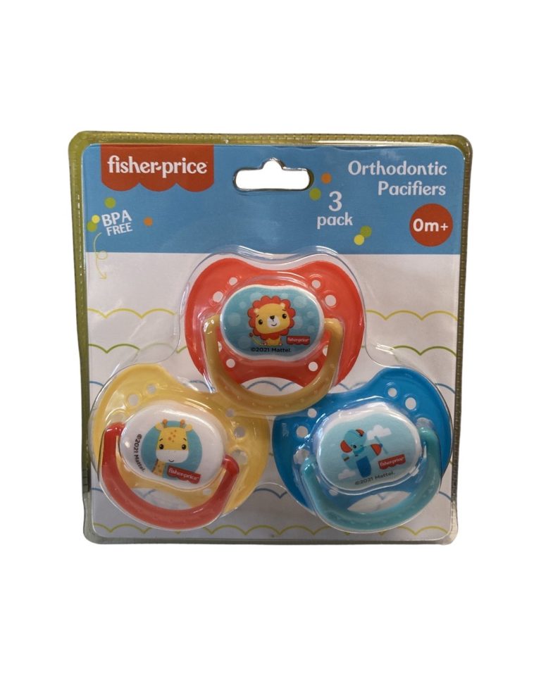 FISHER PRICE 3 PACK PACIFIERS - Busy Beez Toy Box