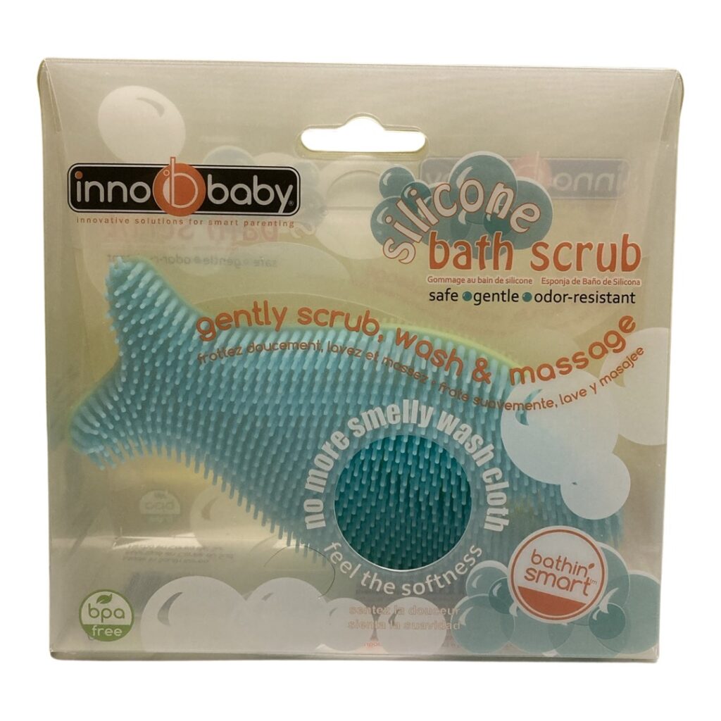 Silicone Bath Scrub – Aqua / Green Fish - Busy Beez Toy Box